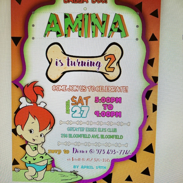 EDITABLE Pebble Invitation FREE Thank You Tag, Pebbles Birthday ...