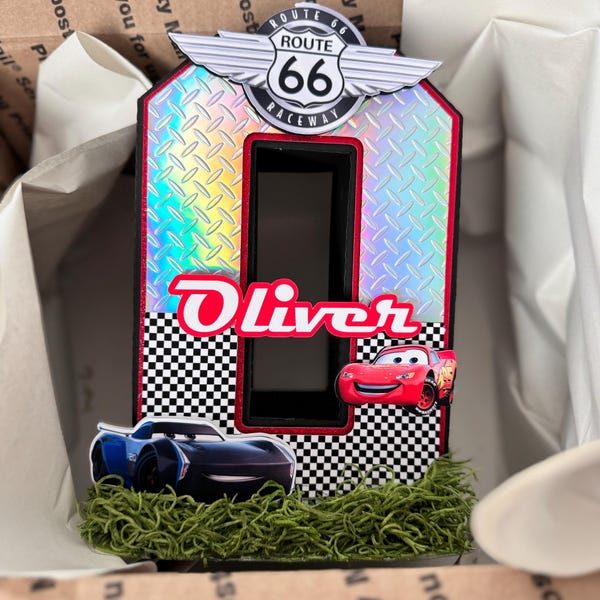 3D Number or Letter Cars Lighting - Lighting Mcqueen Party Decoration ...