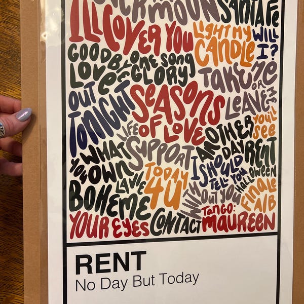 Mamma Mia Broadway Musical Handlettered Color Swatch Art Print Poster - Etsy