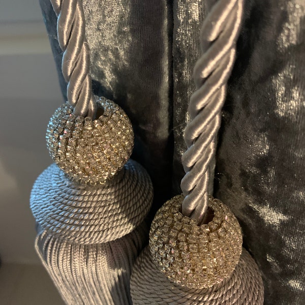 Pack of 2 Crystal Tie Back Swarovski Tiebacks Luxury Home Decor Home ...