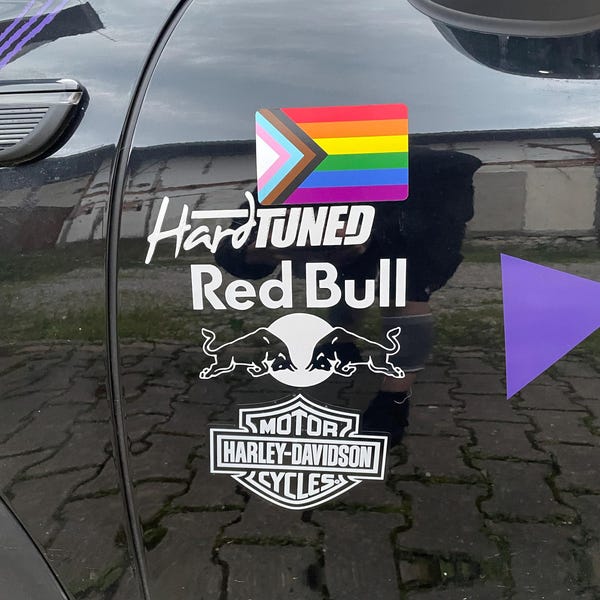 WATERPROOF Progress Pride Flag Sticker Rainbow LGBTQAA LGBTQ+ Inclusive ...