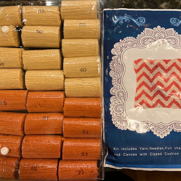 Latch Hook Kits Make Your Own Cushion Cartoon Lattice Pre-printed ...