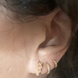 Black Front Back Earrings Black Ear Jacket Dainty Ear Jacket Gold ...