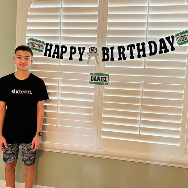 Driver License Birthday Banner ,road Sign Birthday Banner, Driver ...