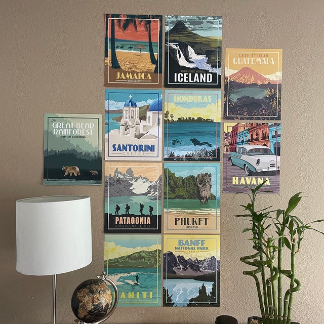 Custom Vintage Travel Posters From Around by LittleBlueDogDesign