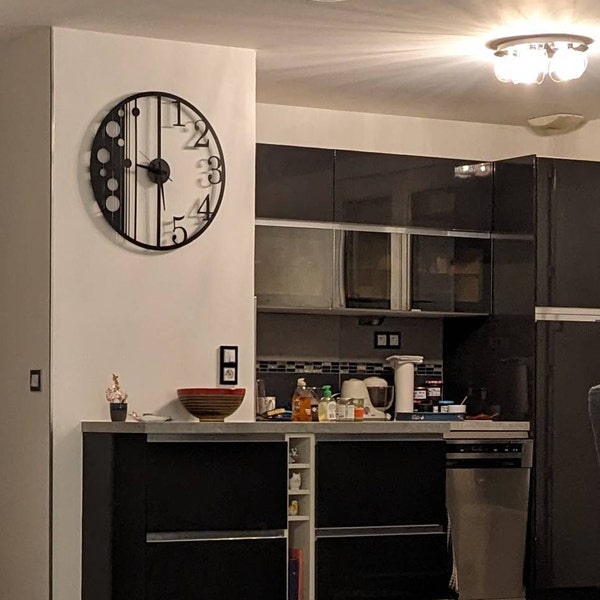 Antique Style Roman Numeral Metal Wall Clock, Rustic Modern Wall Clock ...