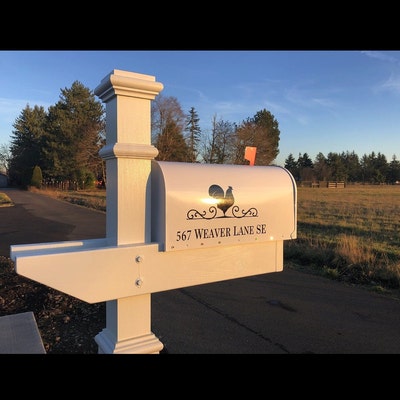 Mailbox Decal, Mailbox Decals, Rooster Decals, Mailbox Decal Farm, Farm ...