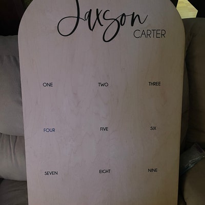 One Year of Baby Modern Arch First Birthday Sign First Birthday Display ...