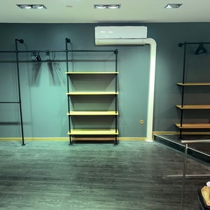 Hanging Coat Rail From Pamo. Designs Black Clothes Rail Made of Steel ...