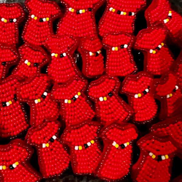 Beaded Red Dress Pin, MMIWG2S Awareness - Etsy
