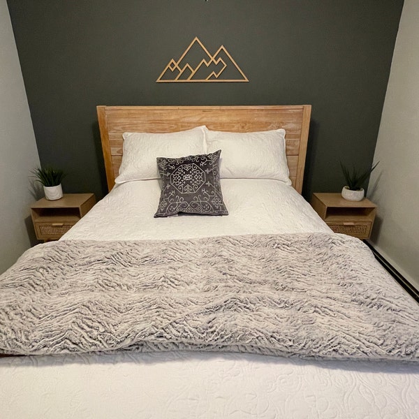 Geometric Mountains Wall Hanging | Geometric Woodland Theme Mountain ...