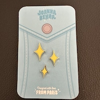 Sparkle Pin Set | Cute Sparkly Stars Brooch Set of 3 | Shiny Emoji Pin ...