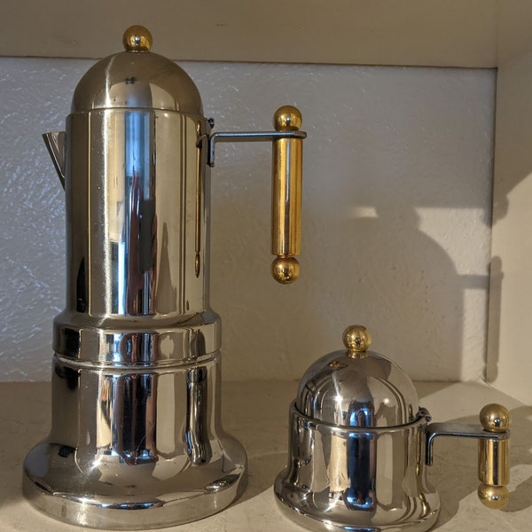 Quirky Two Cup Aluminium Stovetop Espresso Maker, Irmel, Nova Express ...