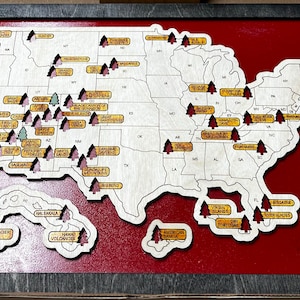 Personalized US Travel Map US Travel Map Travel Map Tracker - Etsy
