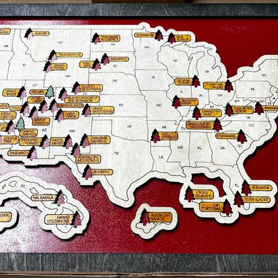 Personalized US Travel Map US Travel Map Travel Map Tracker - Etsy