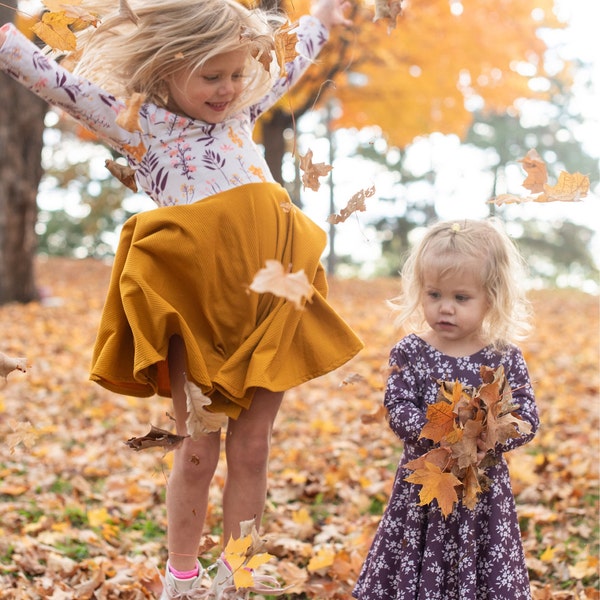 Organic Big Spring Floral Twirl Dress, Girls Floral Twirl Dress for ...