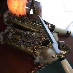 Dagger Bracer Pair tri-button Set | Etsy