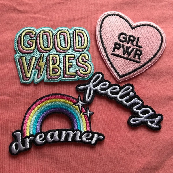 Good Vibes Patch - Iron On, Embroidered Applique – Chill - Summer - Etsy