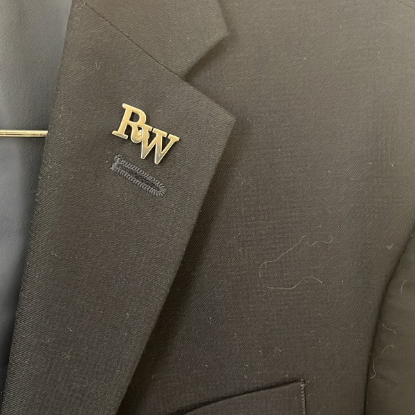 Initial Name Lapel Pin - Letters Lapel Pin - Custom Initials Lapel Pin ...