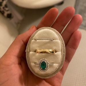 VELVET RING Box IVORY Wedding Rings Box French Ring Box - Etsy