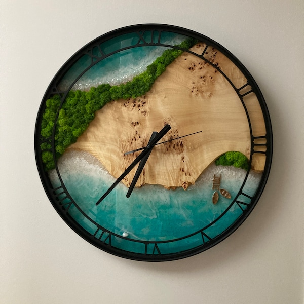 Scandinavian Coffee Table, Round Wood Coffee Table, Moss Table, River ...