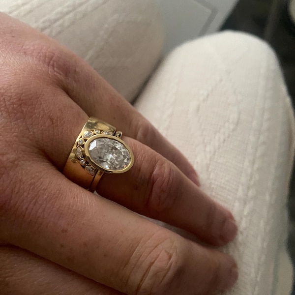 Diamond Eternity Wedding Ring 14k Solid Gold Baguette Ladder Ring ...