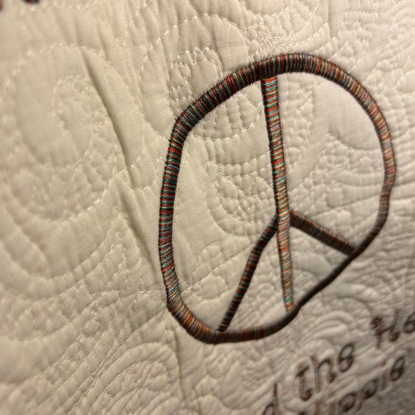 Peace Embroidery Design. Peace Sign Machine Embroidery Design. Satin ...