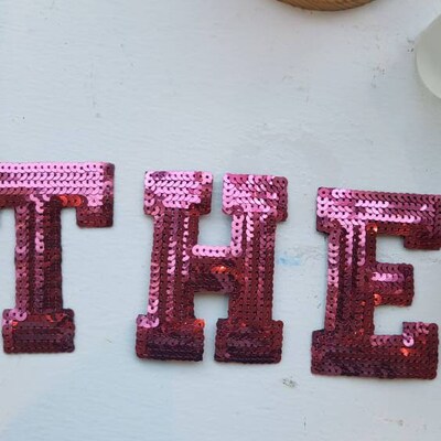 NEW COLOR 3in Sequin Iron-on Letters - Etsy