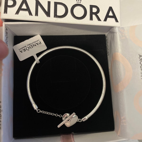 Pandora Black Braided Leather Bracelet for Pandora Charms With Sterling ...