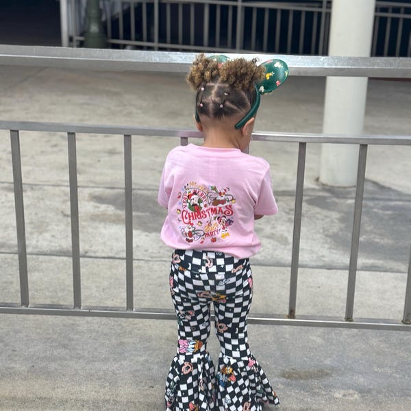 Fab Checker Character Print / Vintage Bell Bottoms / Bummies / Lounge ...