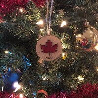 Canada Ornament, Maple Leaf Ornament, Wood Canada Ornament, Canadian ...