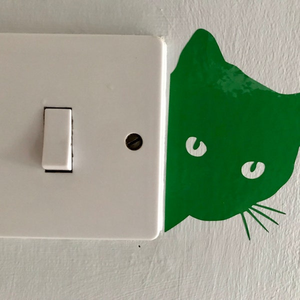 Peeking Cat Light Switch Decal - Etsy