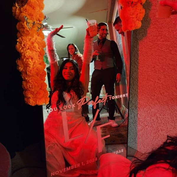 Custom Wedding Mirror Decal, Shower, Parties, Events, Personalized ...