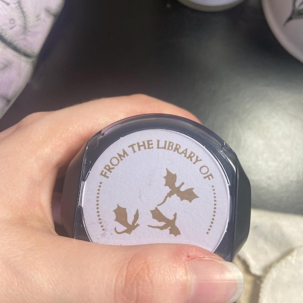 Personalized Dragon Book Embosser and Dragon Library Stamp, Majestic ...