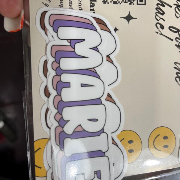 Waterproof Name Decal - Personalized Vinyl Sticker - NAME STICKER ...