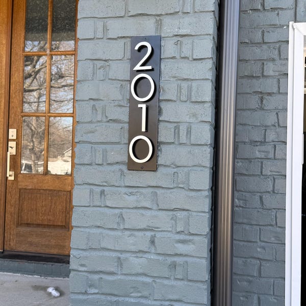 10 Inch Modern House Numbers & Letters, Floating or Flush, Durable ...