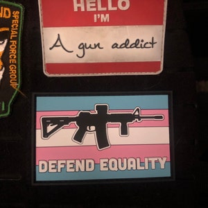 Defend Equality Trans Flag and Rifle Hard Enamel Pin | Etsy
