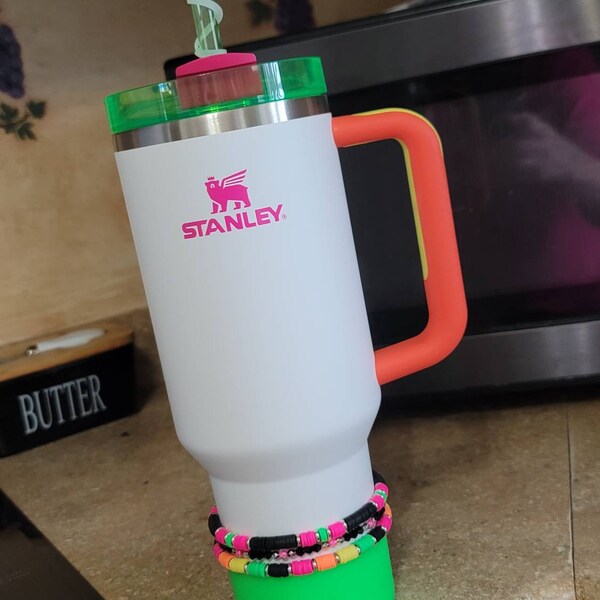 Summer Stanley Bracelet Stack, Boot Topper, Tumbler Accessories - Etsy