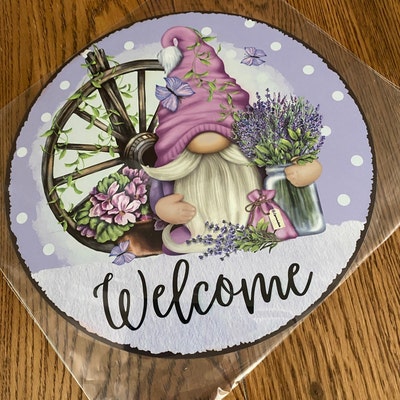 Gnomes Welcome Signs, Gnomes Door Hanger, Welcome Door Sign, Spring ...