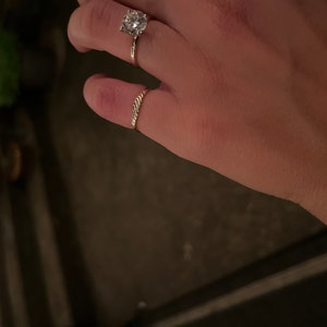 Pinky Ring / 14k Solid Gold Pave Setting Diamond Pinky Ring by - Etsy