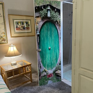 Red Leather Door Peel and Stick Door Mural Sticker Cover - Etsy