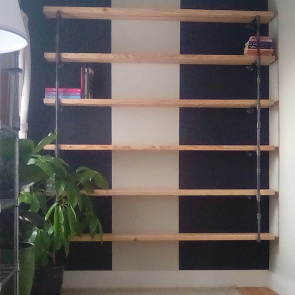 Industrial Pipe Shelving Kit Rustic Industrial Shelf With Your Choice ...