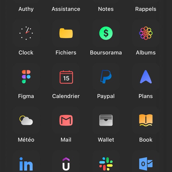Icon Pack Titanium Blue Ios 17 New iPhone 15 PRO Edition 2200 Icons 10 ...
