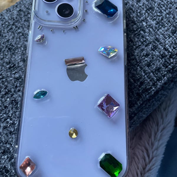 Custom Name Luxury Magsafe Phone Case,transparent Rhinestone Wireless ...