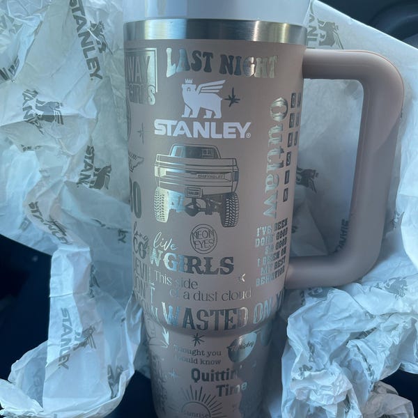 J Roll Songlist 40oz Stanley Tumbler Laser Engraved Color Shown is ...