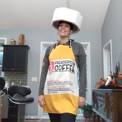 Funny Prescription Apron, Group Couple Aprons, RX Costume, Pill Bottle ...