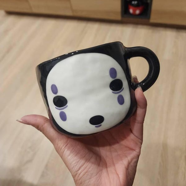 Pre-order Faceless Anime Character Handmade Ceramic Mug,unique Coffee ...