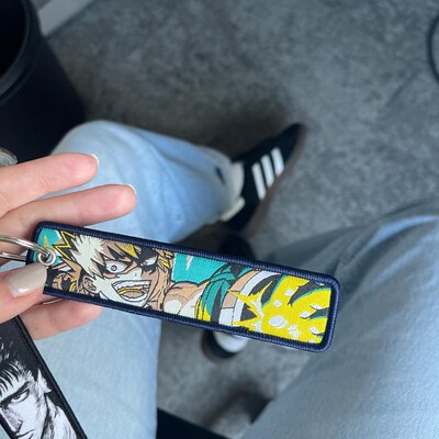Anime Embroidered Jet Tag / Anime Keychain - Etsy