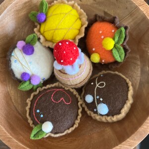 Blueberry Tart Felt Pastry, Pumpkin Pie, Cupcake for Decoration or ...
