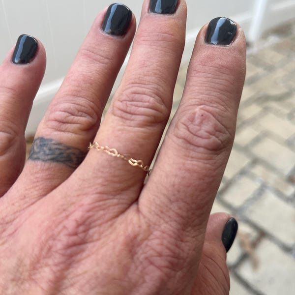 ASL Custom Name Stacking Wrap Ring American Sign Language Gift ASL ...